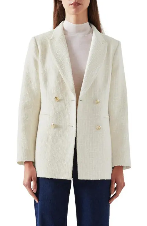 LK BENNETT Mariner Double Breasted Tweed Blazer