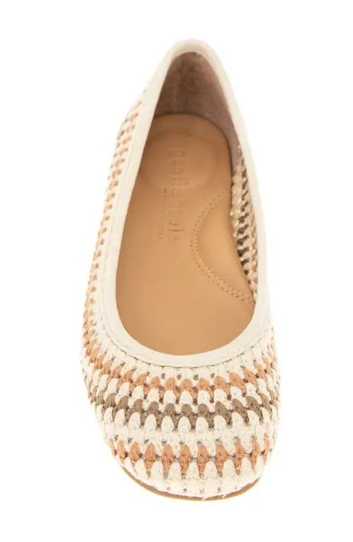 Gentle Souls By Kenneth Cole Mable Macramé Flat - Tan Multi Fabric