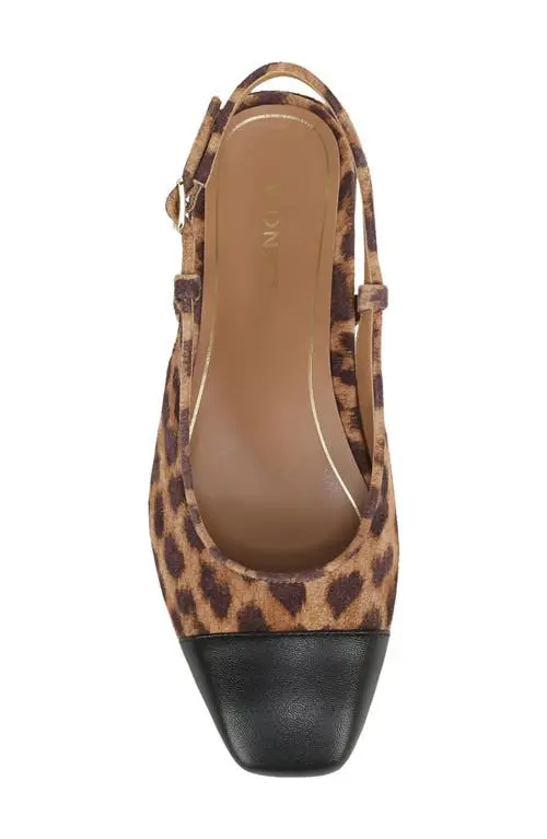 Vionic Petaluma Slingback Flat - Tan Leopard