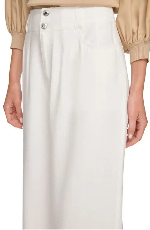 Dkny Crinkle Wide Leg Pants - White