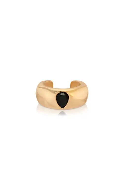 Ettika Hammered Ear Cuff - Black