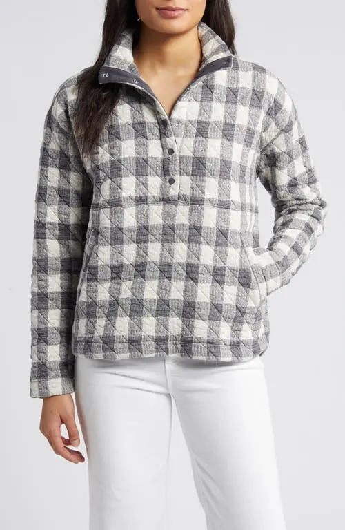 Marine Layer Quilted Snap Placket Pullover