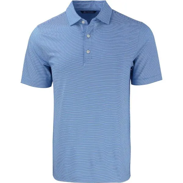 Cutter & Buck Forge Double Stripe Recycled Blend Polo - Digital/white