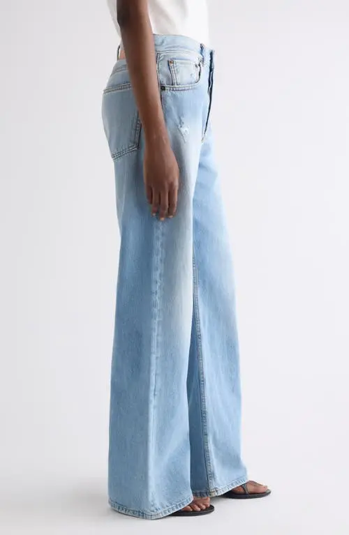 Acne Studios Loose Fit Wide-leg Jeans - Light Blue