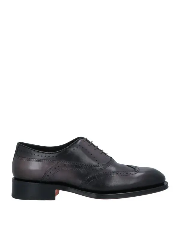 Santoni Goodyear Leather Oxford Lace-up Shoes