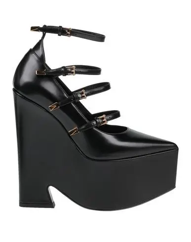 Versace Pumps In Calfskin - Black