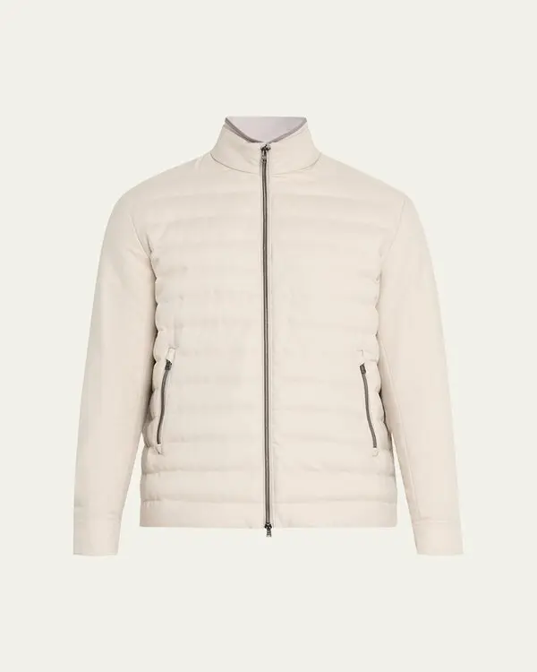 Herno Padded Silk-cashmere Zip Jacket