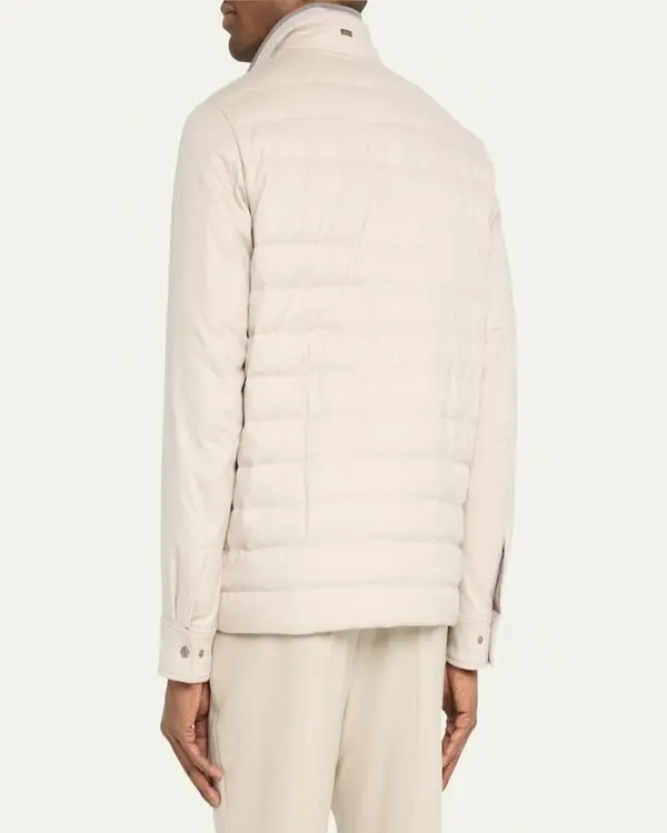 Herno Padded Silk-cashmere Zip Jacket