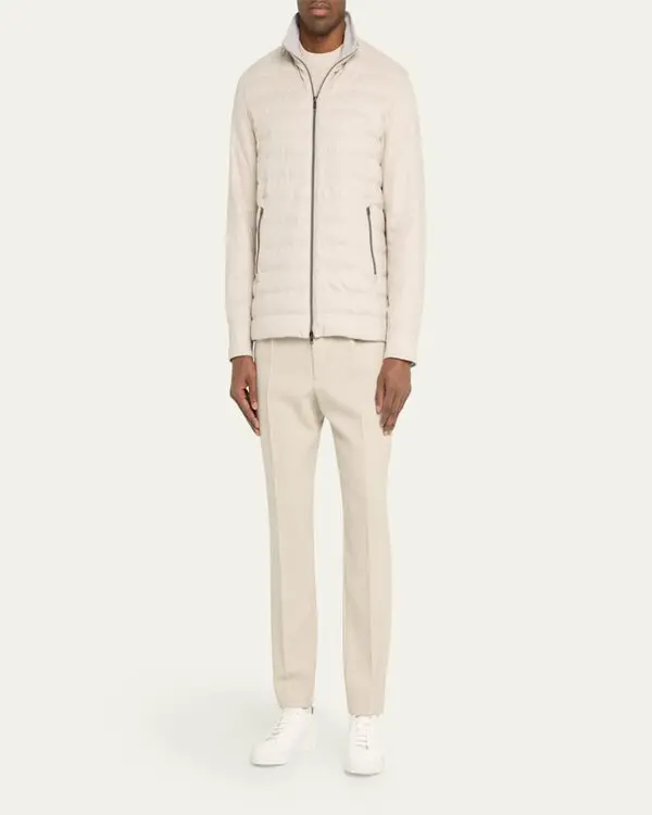 Herno Padded Silk-cashmere Zip Jacket