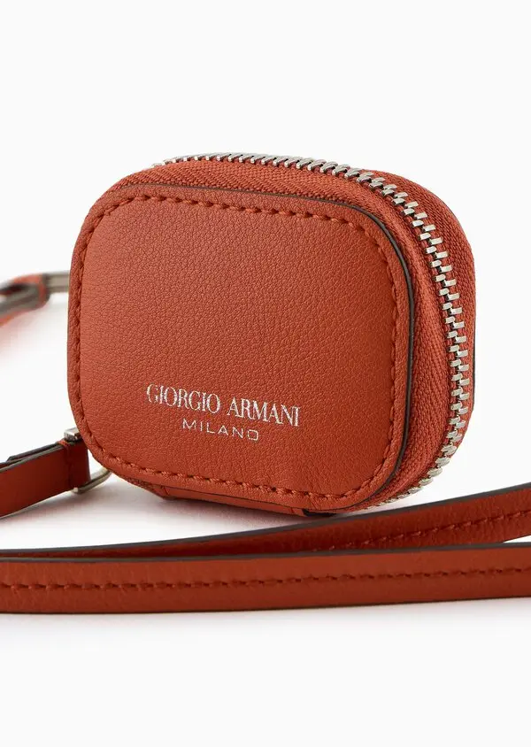 Giorgio Armani Leather Airpods Case - Orange | Editorialist