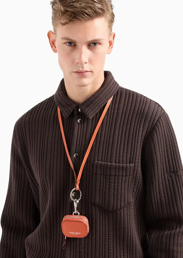 Giorgio Armani Leather Airpods Case - Orange | Editorialist
