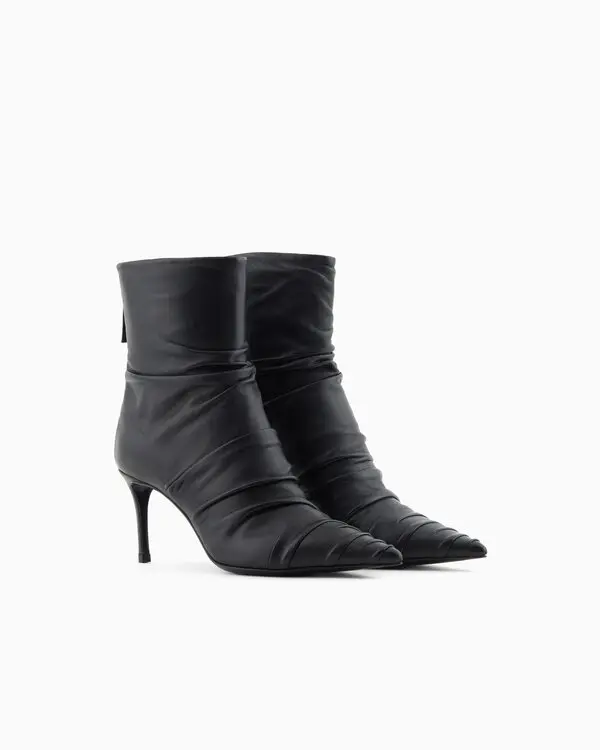 Giorgio Armani Nappa Leather Ankle Boots