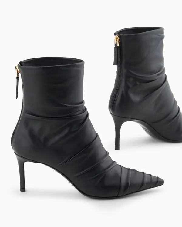 Giorgio Armani Nappa Leather Ankle Boots