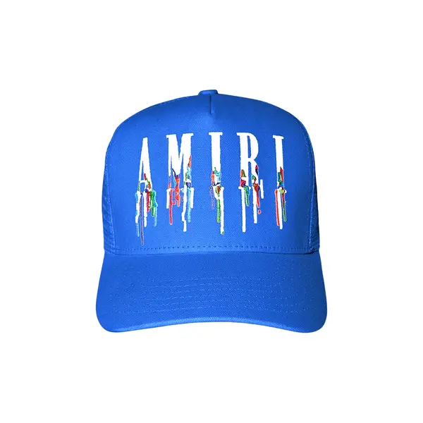 Amiri Paint Drip Core Logo Trucker - Blue