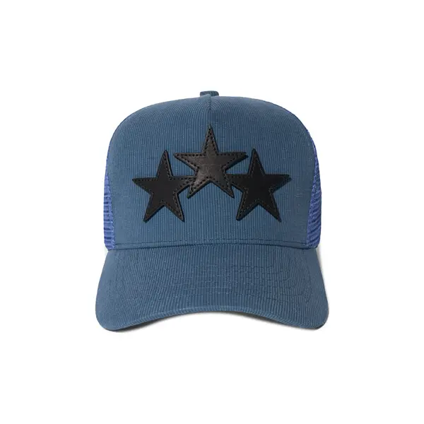 Amiri Three Star Trucker Cap - Blue