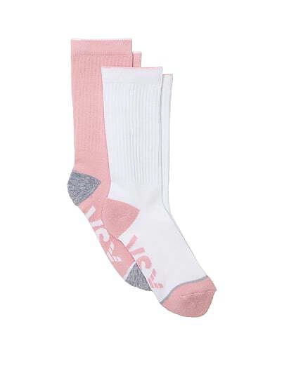 Victoria's Secret Vsx 2-pack Crew Socks - Black