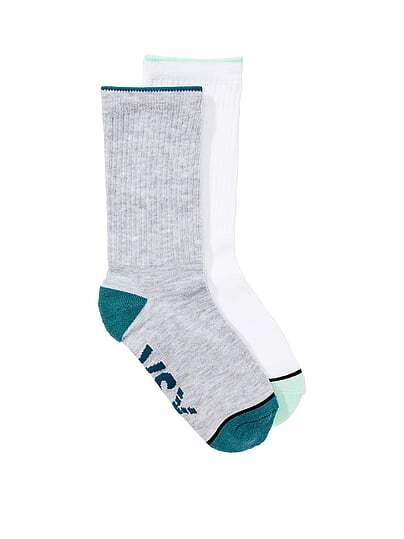 Victoria's Secret Vsx Crew Socks - Black