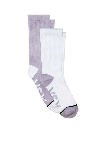 Victoria's Secret Vsx Crew Socks - Black