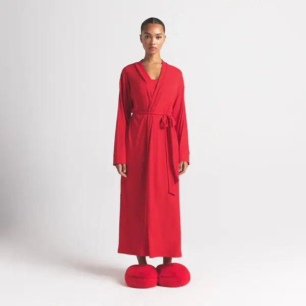 SKIMS Long Robe | Red | | Soft Lounge - Cherry