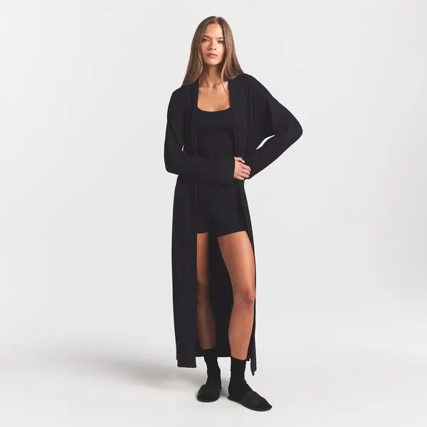 SKIMS Long Robe | Red | | Soft Lounge - Onyx
