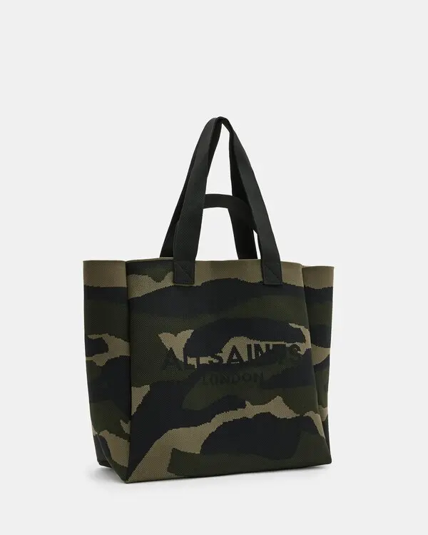 ALLSAINTS Izzy Logo Print Knitted Tote Bag