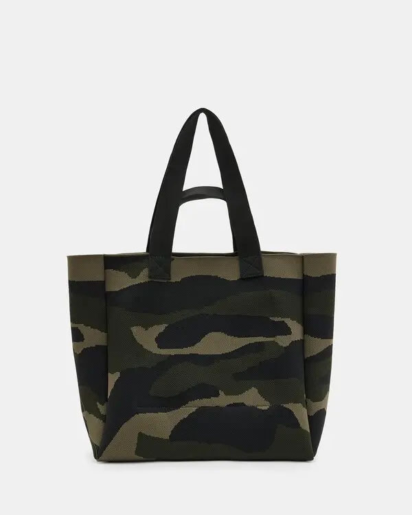 ALLSAINTS Izzy Logo Print Knitted Tote Bag