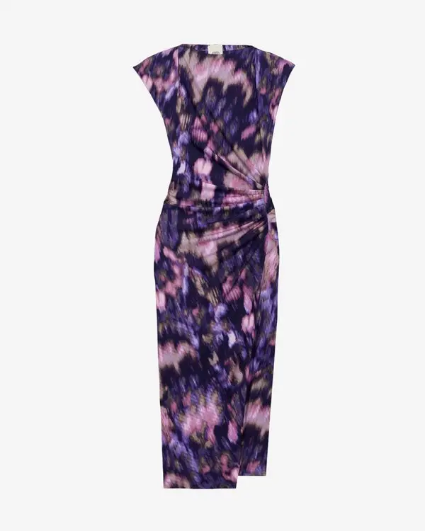 MARANT ETOILE Nadela Printed Dress - Purple/lilac