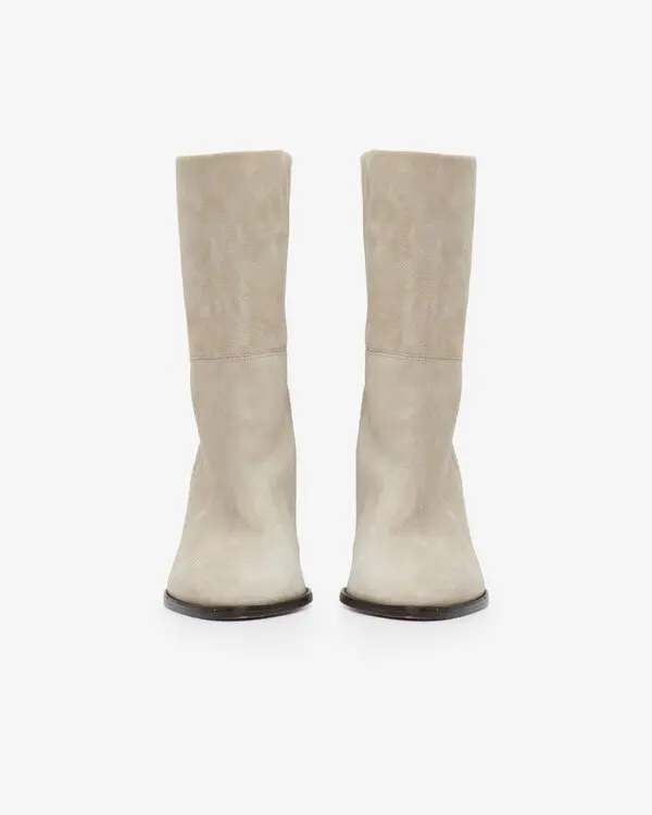 Isabel Marant Rouxa Suede Boots - Chalk