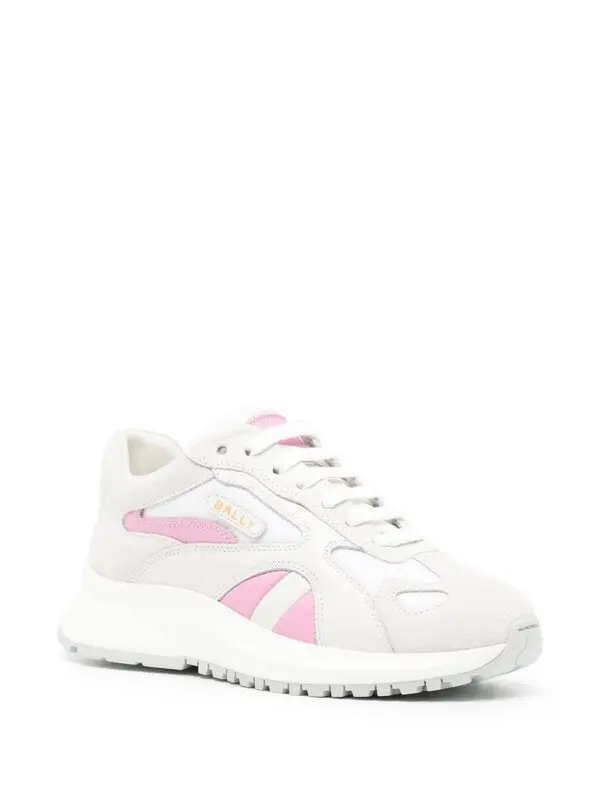 Bally Contrast-panel Leather Sneakers - White