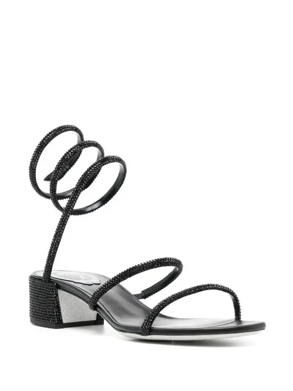 Rene Caovilla Cleo Embellished Sandals - Black