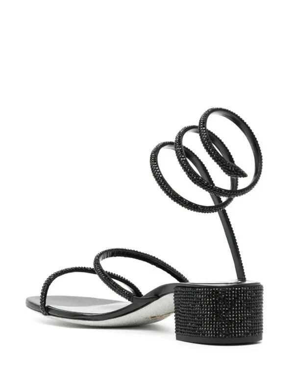 Rene Caovilla Cleo Embellished Sandals - Black