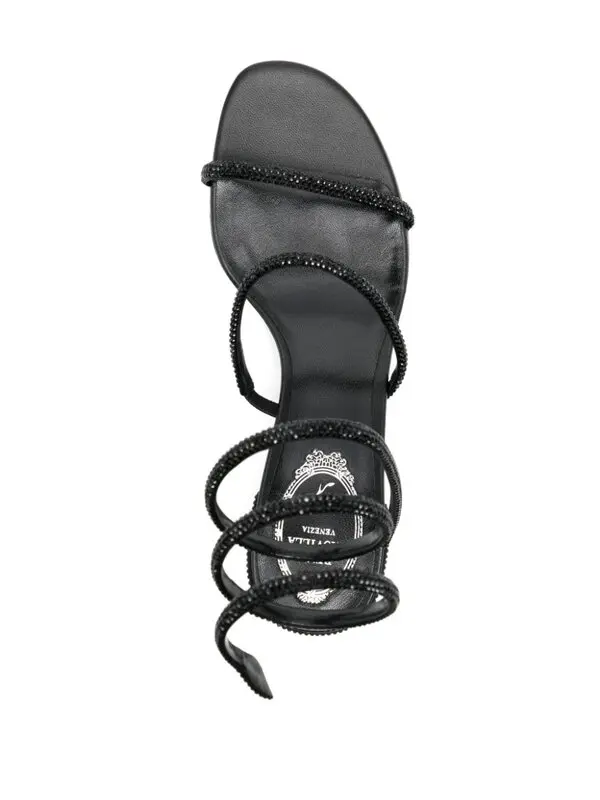 Rene Caovilla Cleo Embellished Sandals - Black