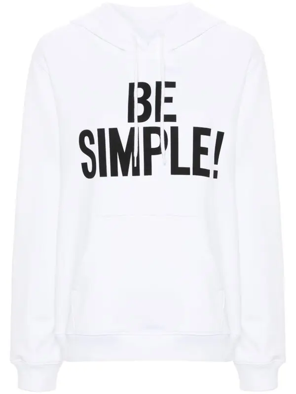 Moschino Slogan-print Organic-cotton Hoodie - White