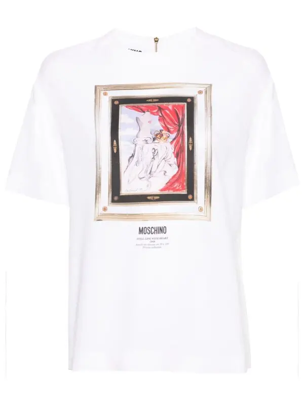 Moschino Painting-print Crepe Blouse - White