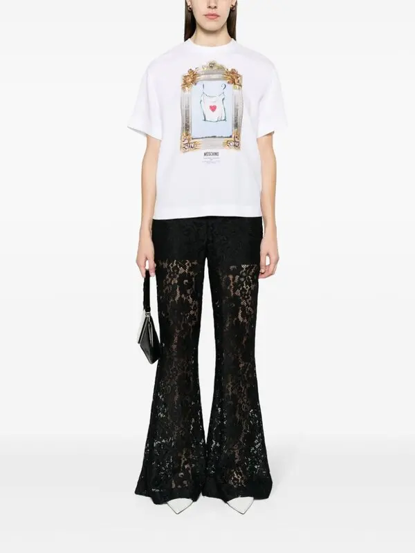 Moschino Painting-print Crepe Blouse