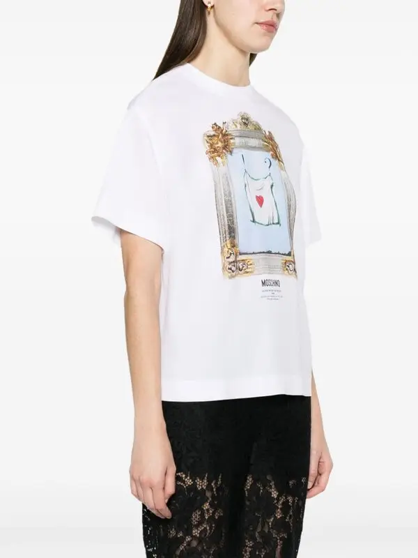 Moschino Painting-print Crepe Blouse