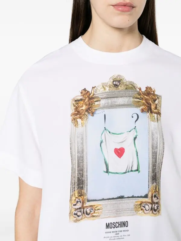 Moschino Painting-print Crepe Blouse