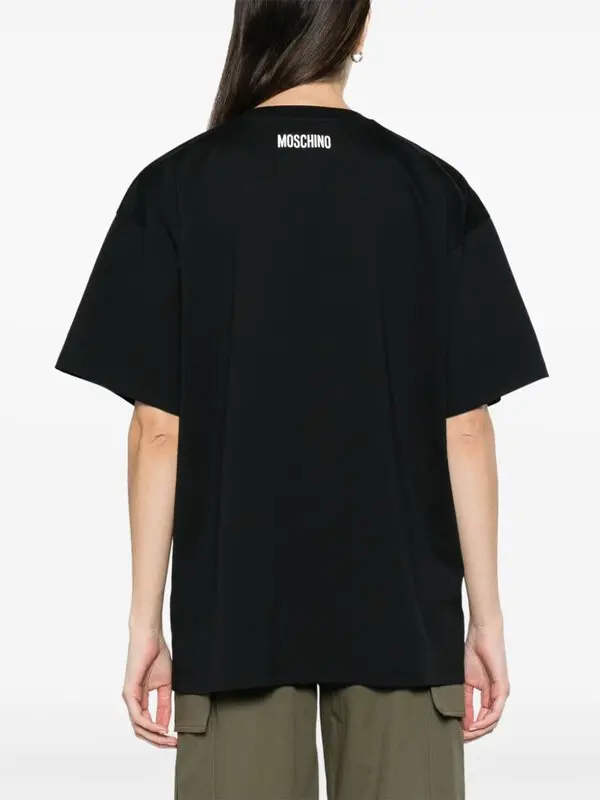 Moschino Slogan-print Organic-cotton T-shirt