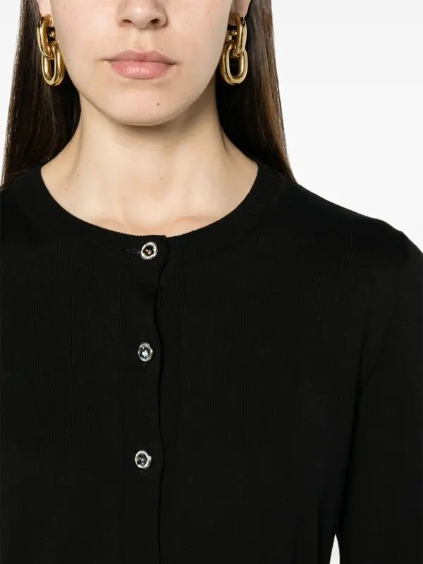 Moschino Crystal-embellished Cotton Cardigan