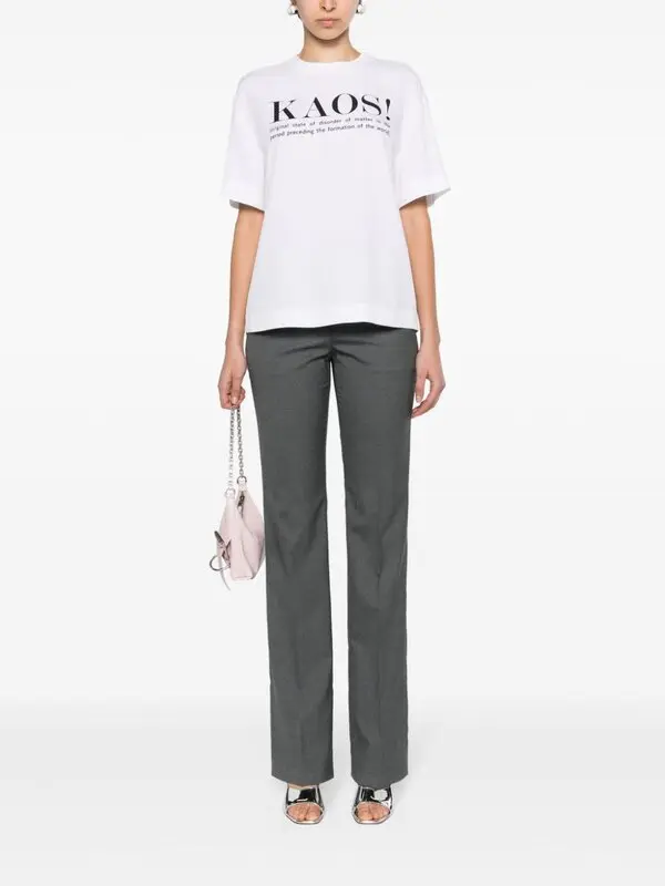 Moschino Straight Virgin Wool Tailored Trousers
