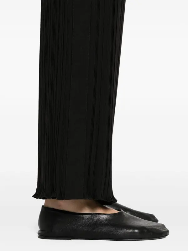 LANVIN Plissé Wide-leg Trousers - Black
