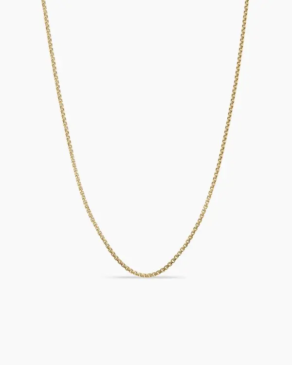 David Yurman 18k Yellow Gold Box Chain Necklace - All 18k Yellow Gold