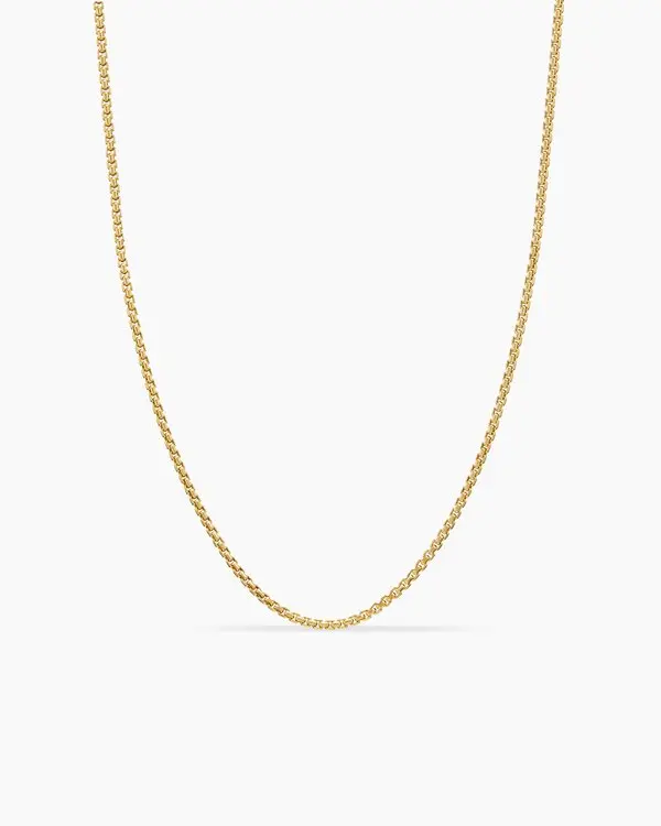 David Yurman 18k Yellow Gold Box Chain Necklace - All 18k Yellow Gold