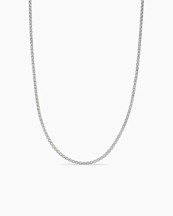 David Yurman Box Chain Necklace - 18k White Gold