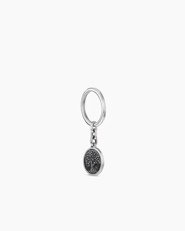 David Yurman Life And Death Duality Keychain - All Sterling Silver