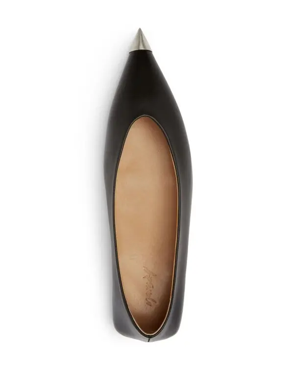 Marsèll Ago Pointed-toe Leather Flat Pumps