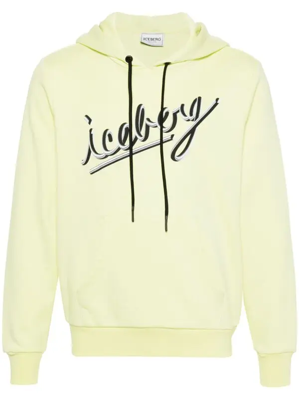 Iceberg Logo-print Hoodie - Green