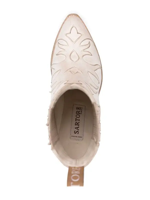Sartore Leather Cowboy Boots - Neutrals