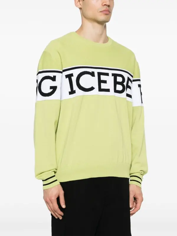 Iceberg Jacquard-logo Cotton Sweatshirt