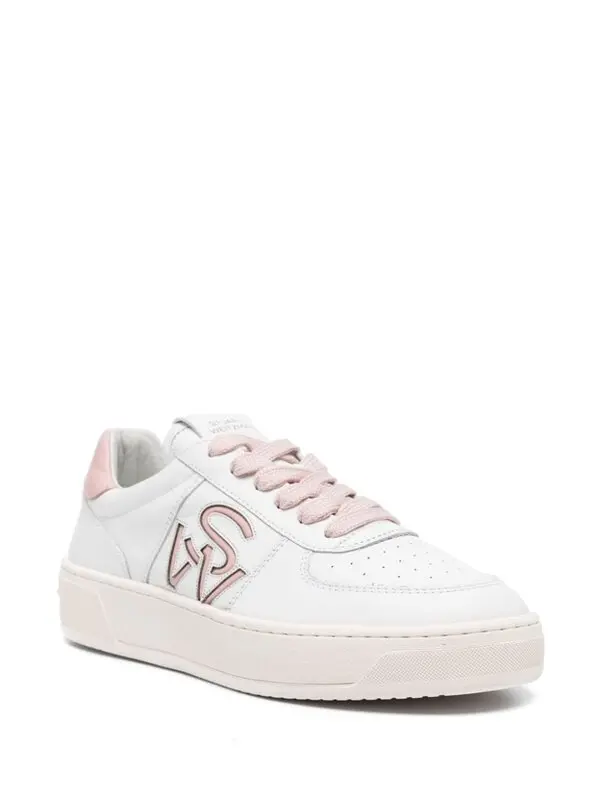 STUART WEITZMAN Courtside Leather Sneakers - White